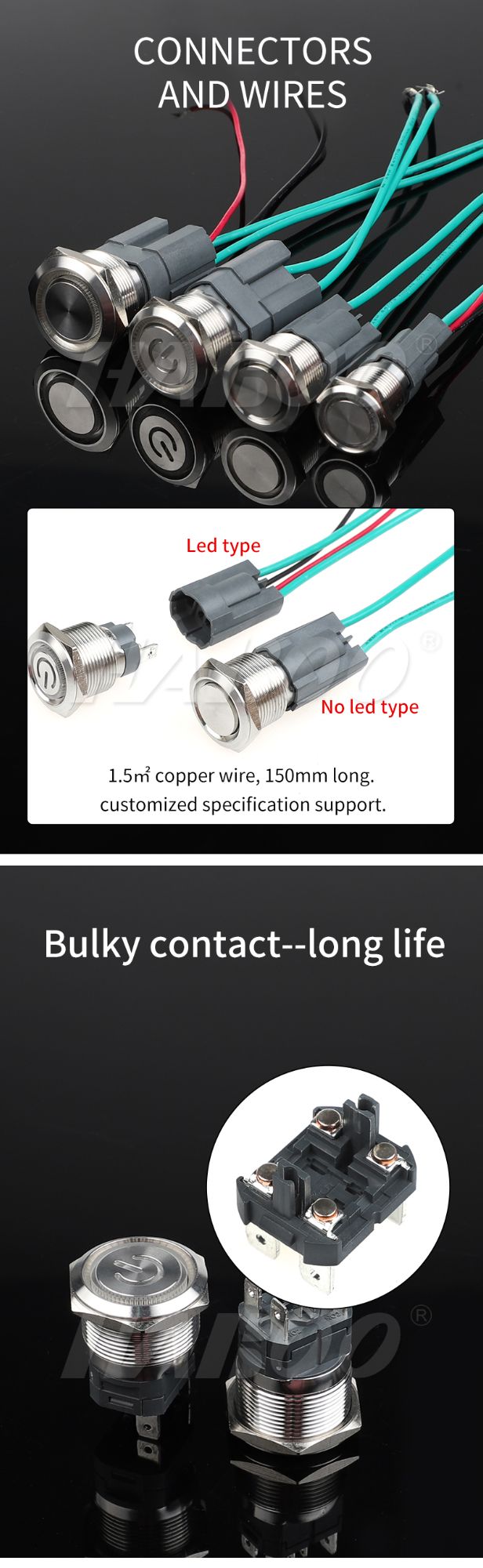 22mm 25mm high current 20A metal push button switch led-公司新闻-乐清市华博科技有限公司