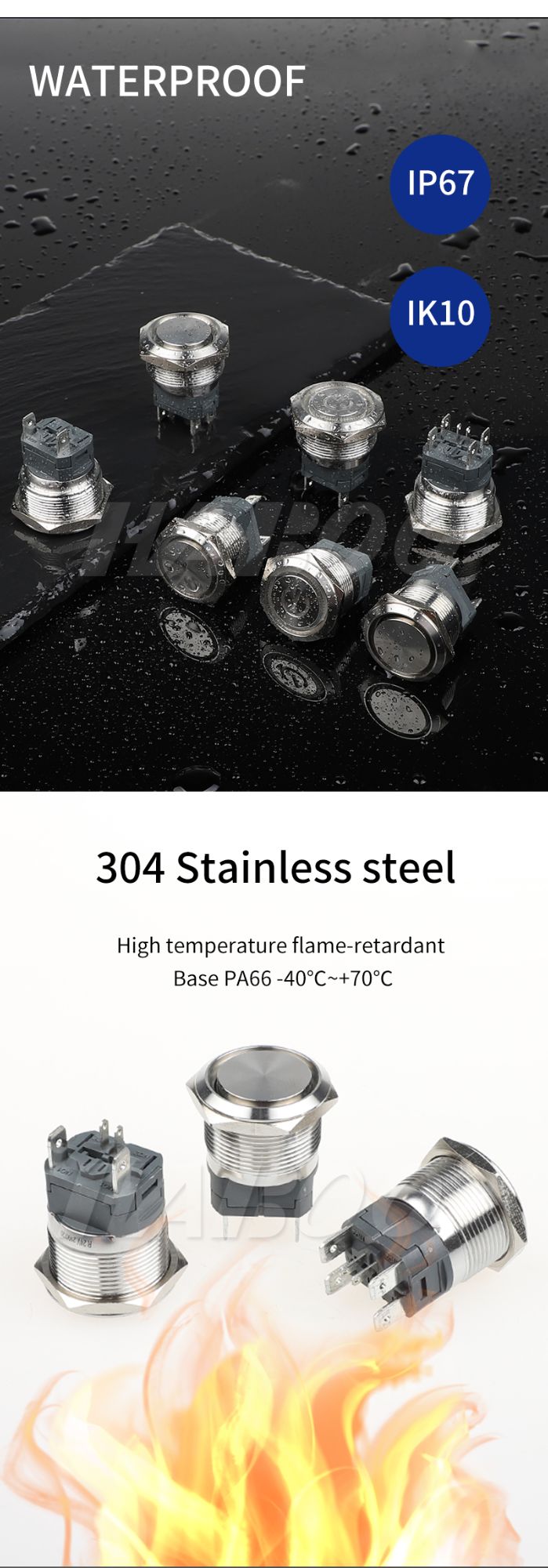 22mm 25mm high current 20A metal push button switch led-公司新闻-乐清市华博科技有限公司